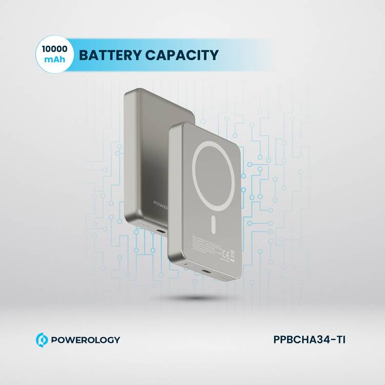 Powerology 10000mAh MagSafe Aluminum Power Bank in UAE | Fast Charge ...