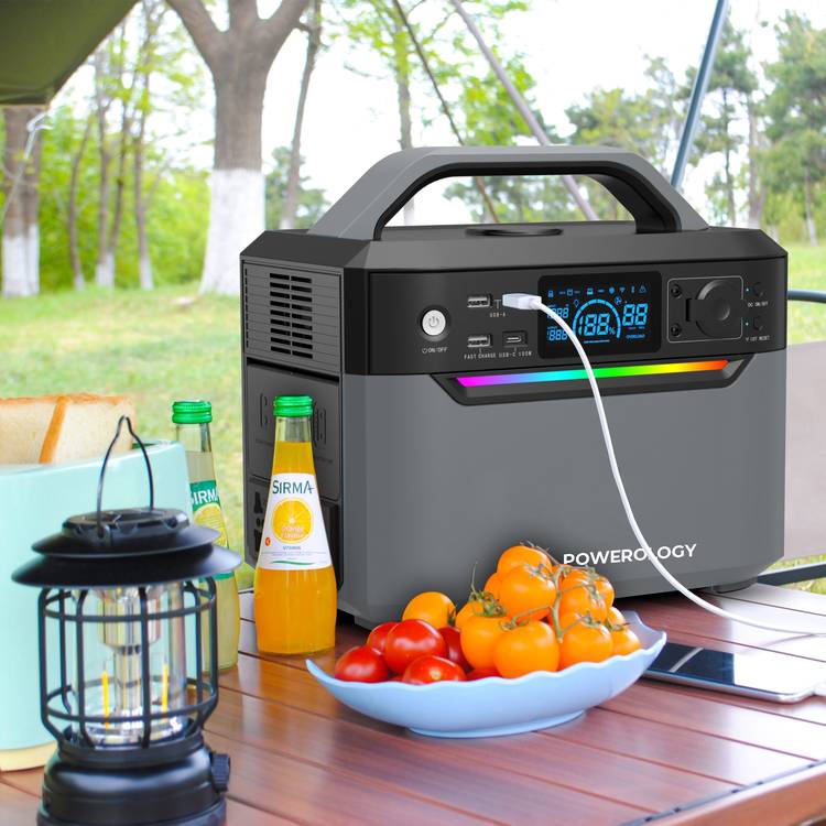 Powerology 600W Power Generator with Dual AC Sockets in UAE | USB-C ...