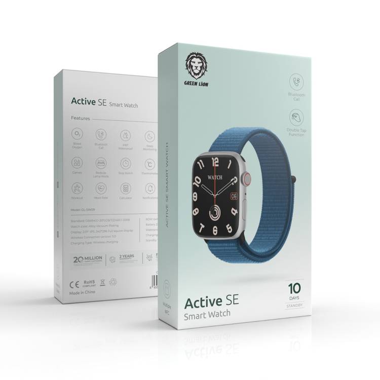 Green Lion Active SE Smart Watch in UAE | Full Square Display | Silver ...