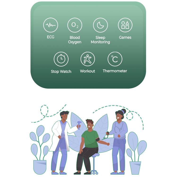 Green Lion Active SE Smart Watch in UAE | Full Square Display | Silver ...