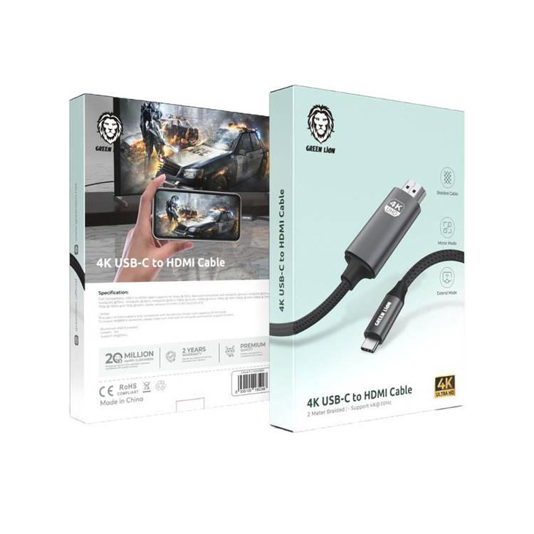 Green Lion 4K USB-C to HDMI Cable in UAE | 4K@30Hz Resolution Support ...