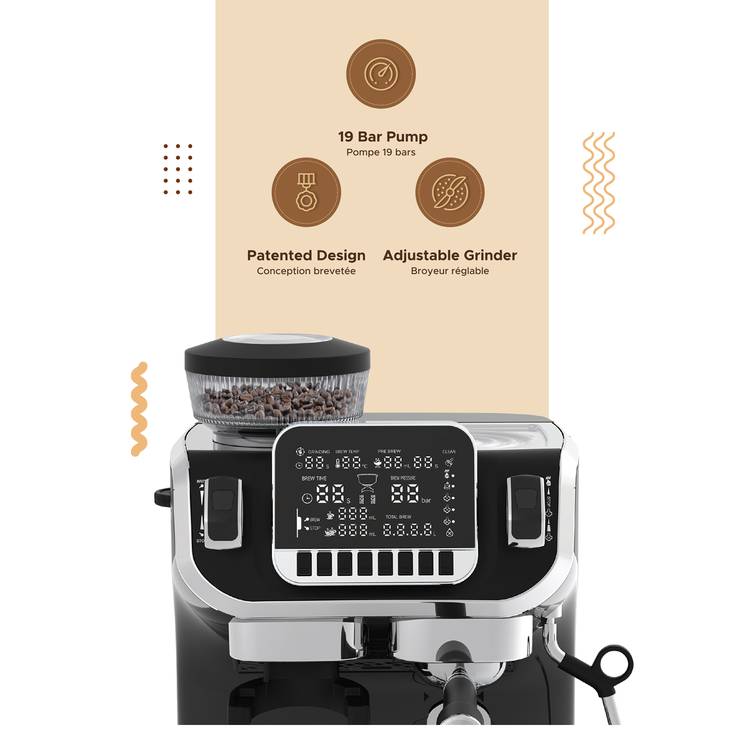 Lepresso Espresso Coffee Maker With Bean Grinder and LCD Display in UAE ...