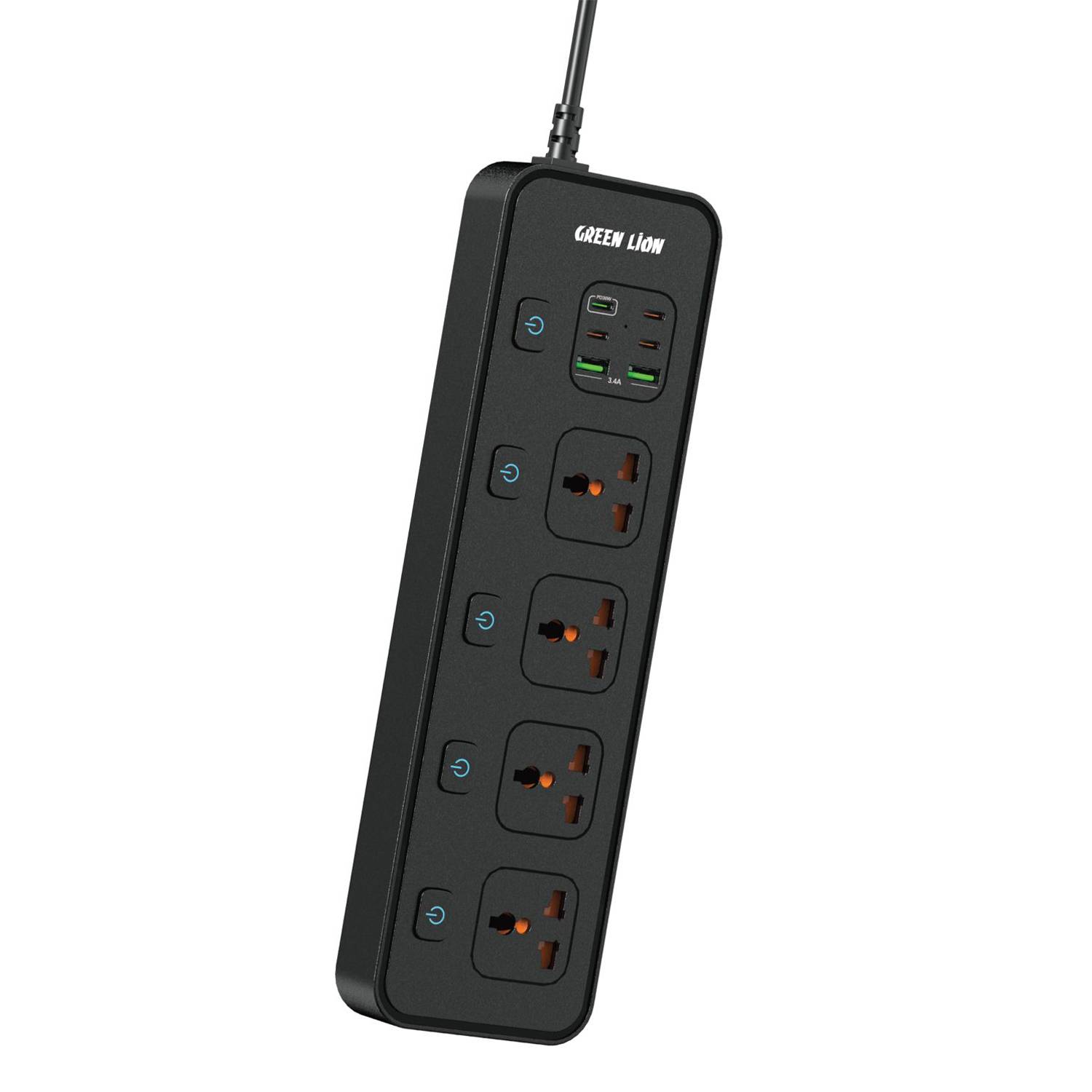 Green Lion PD 30W Power Socket With USB-A Port - Black - Lebanon