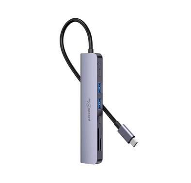 Buy Porodo Blue 7 Ports USB-C HUB 4K HDMI & Dual USB-C in UAE | PD100 ...