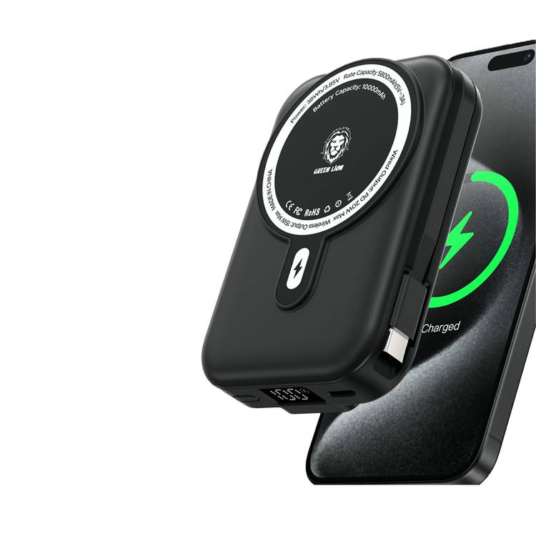 Green Lion Monaco Grip 10000mAh Power Bank - Black | UAE (GNMGP10KPBBK)