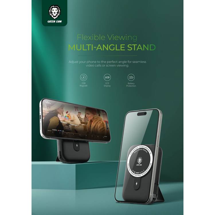 Green Lion Monaco Grip 10000mAh Power Bank - Black | UAE (GNMGP10KPBBK)