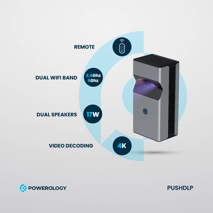 Buy Powerology Starbeam 100" Google DLP Projector in UAE | 4K, Android 9.0, Bluetooth 5.0 ...