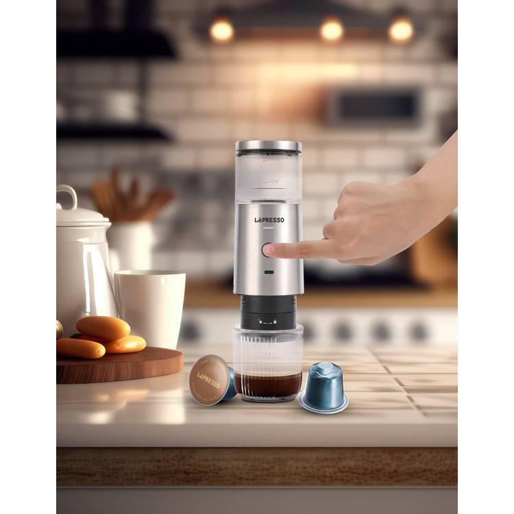 LePresso Portable Espresso Powder / Nespresso Pods - Silver | UAE (LPSTPEM)