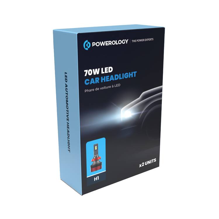 Powerology 70W LED Headlight Bulbs H1 in UAE | 6000LM Super Bright ...