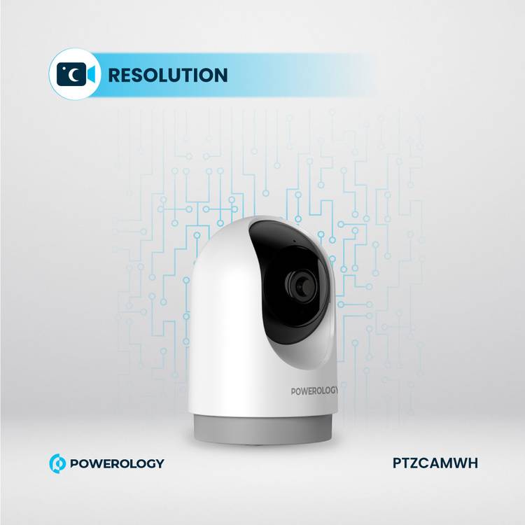 Powerology Indoor PTZ Smart Camera in UAE | Human Detection & Motion Sensor - White Color ...