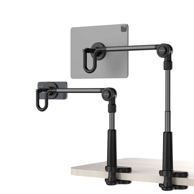 Buy Porodo Lazy Man Stand with Magnetic Suction 92cm in UAE | Black Color | (PD-LMGS92-BK)