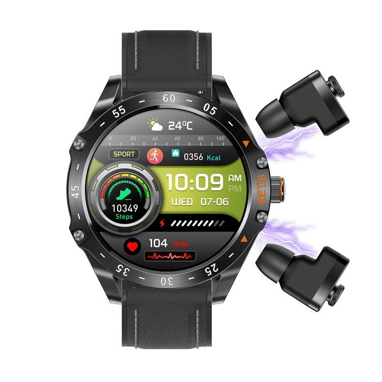 Porodo Hype Smart Watch with Wireless Earbuds in UAE | Leather Band ...