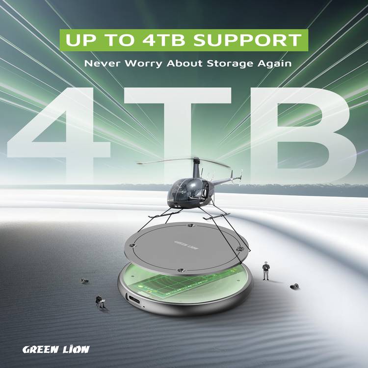 Buy Green Lion MagSafe Case SSD M.2 NVME in UAE | Gray color ...