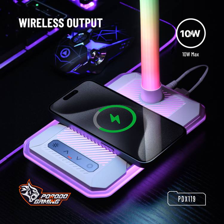 Porodo Gaming E-Sports Desk Lamp Charging Base in UAE | 10W Max ...