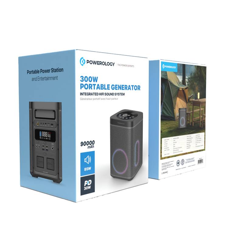 Buy Powerology 90000mAh 300W Portable Power Generator Integrated Hi-Fi ...