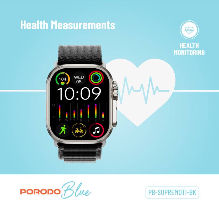 Buy Porodo Blue Supremo Smart Watch in UAE | Bluetooth Calling, Android ...