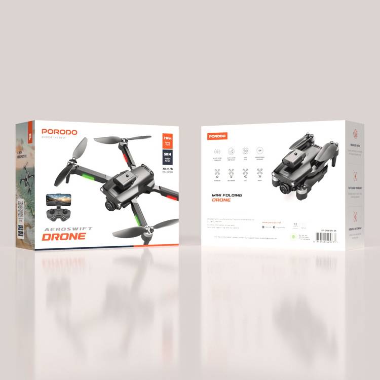 Buy Porodo Aeroswift Drone in UAE | 50m Height Range - Black | (PD ...