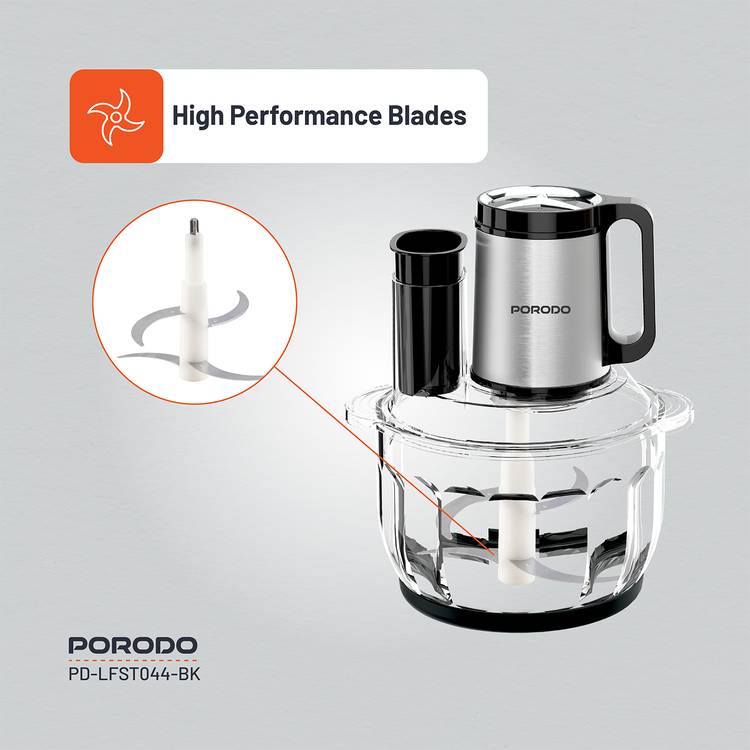Porodo Meta Chopper Food Processor in UAE | 600W Rated Power - Black ...