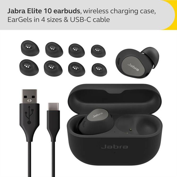 Buy Jabra Elite 10 True Wireless Earbuds In UAE | Long Battery Life - Black Titanium Color ...