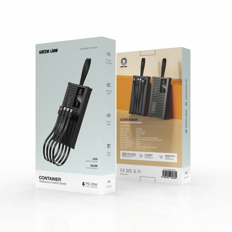 Buy Green Lion Container Power Bank in UAE | 10000mAh, PD 20W, QC ...