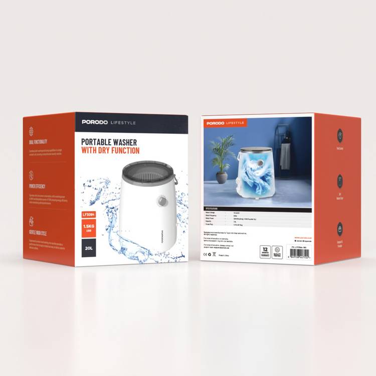 Buy Porodo Lifestyle Portable Mini Washing Machine in UAE | Power ...