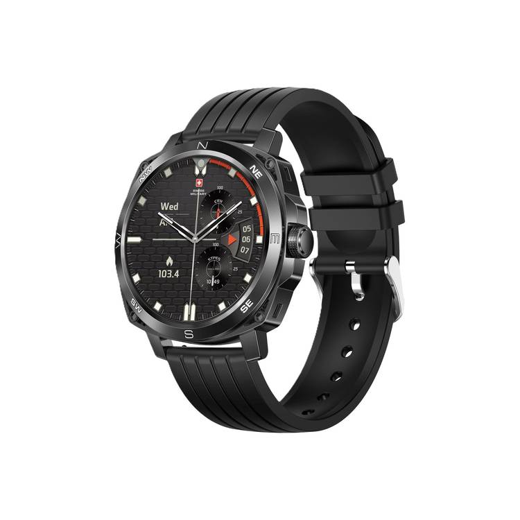 Buy Swiss Military DOM4 Smartwatch in UAE | Built in Compass - Black ...