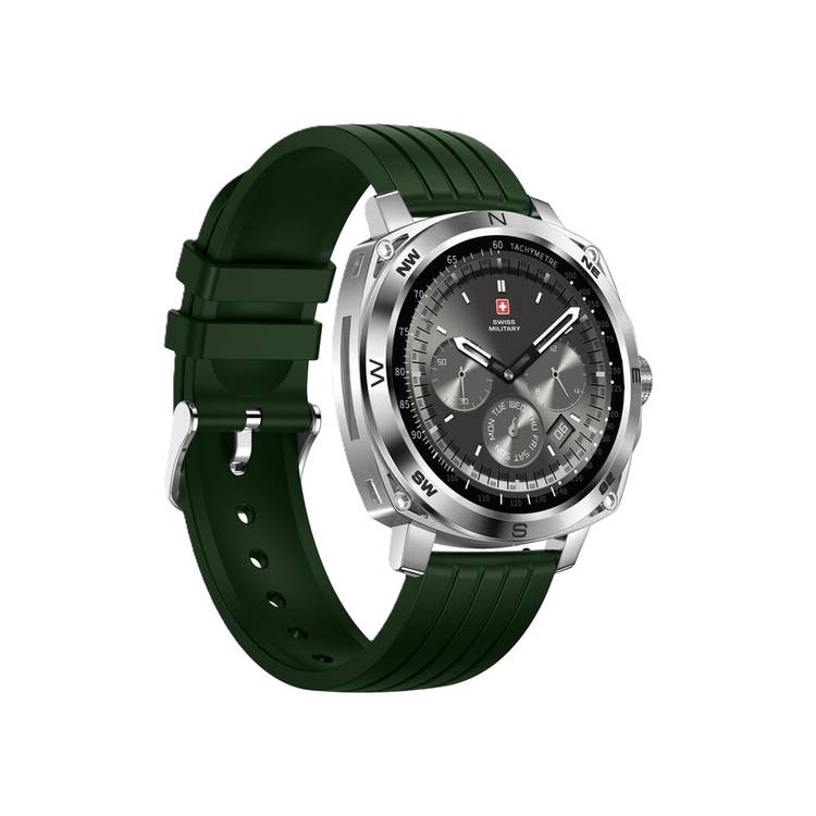 Buy Swiss Military DOM4 Smartwatch in UAE | Built in Compass - Silver ...