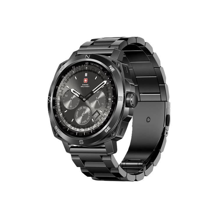 Buy Swiss Military DOM4 Smartwatch in UAE | Built in Compass - Black ...