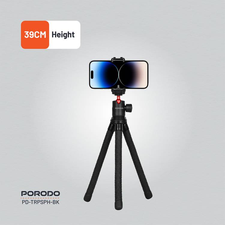Shop Porodo Flexible Tripod Stand in UAE | Non-Slip Grip, 330mm Folded ...