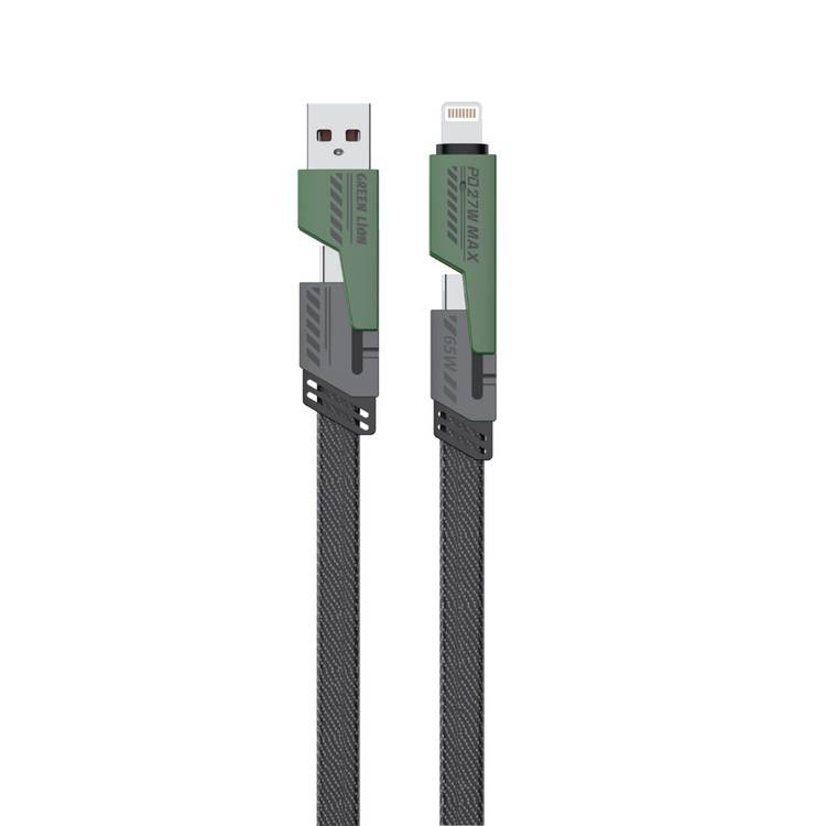 Green Lion 2 in 2 Braid Cable A to C and C to Ligtning | 480 Mbps ...