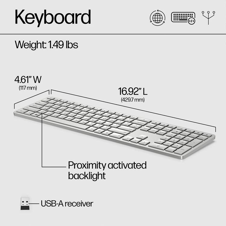 HP 970 Programmable Rechargeable Wireless Keyboard in UAE | Multiple ...