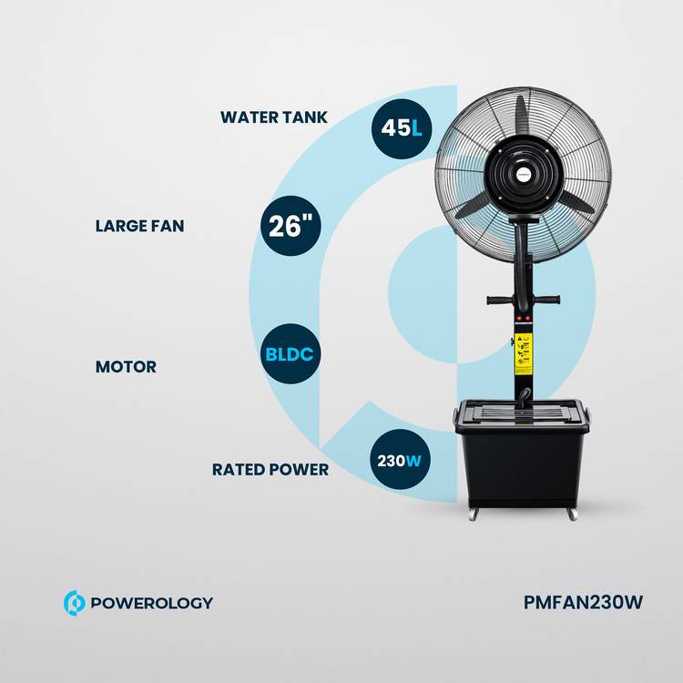 Powerology Industrial Fan Mist Spray & Humidifier in UAE | BLDC Motor ...