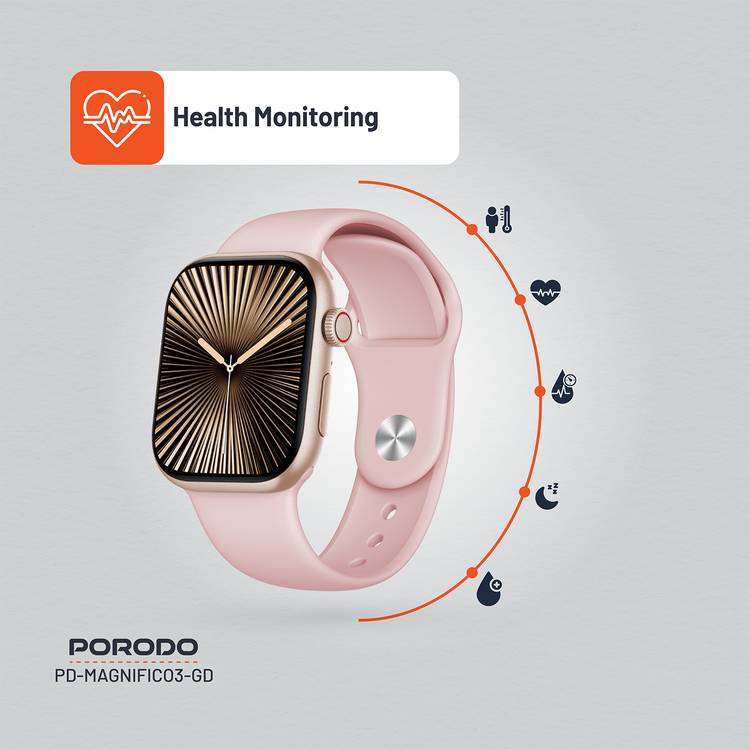 Porodo Magnifico 3 Smart Watch with Dual Straps in UAE | Health ...