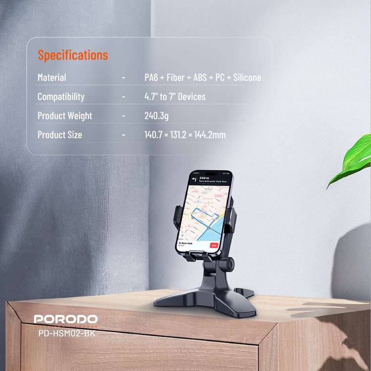 The Porodo Multi-Angle Desk Phone Holder for 4.7"-7" Devices in UAE ...