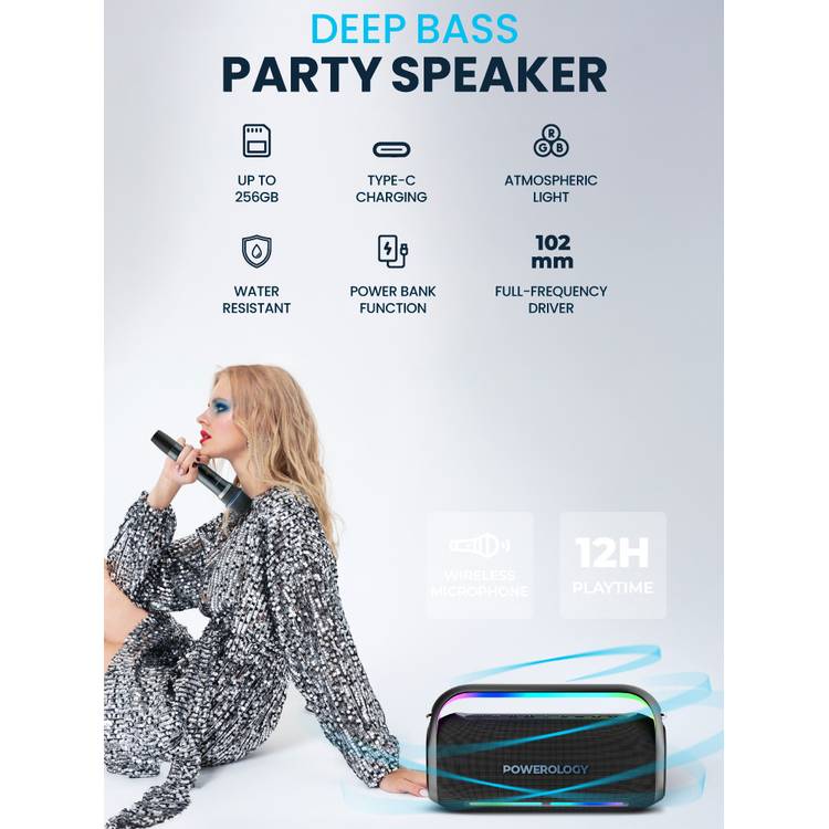 Powerology TWS Karaoke Speaker 150W with Mic and Remote in UAE ...