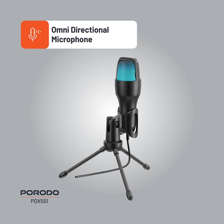 Porodo Condenser Omni-Directional Microphone in UAE | Crystal Clear ...