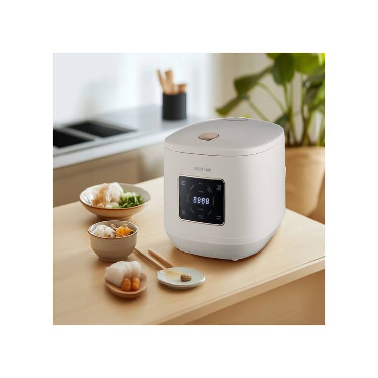 Green Lion GRC-20 Digital Rice Cooker in UAE | Easy To Clean - White Color | (GNGRC20RC5LWH)
